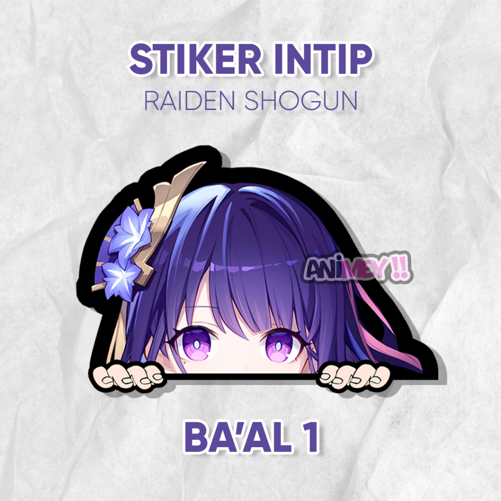 Jual Stiker Intip Raiden Shogun Baal Genshin Impact Anime Sticker ...