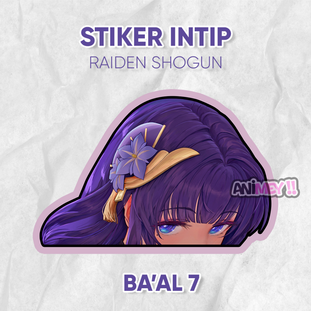 Jual Stiker Intip Raiden Shogun Baal Genshin Impact Anime Sticker ...
