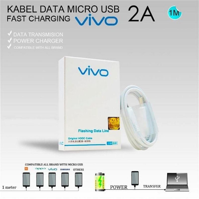 Jual Kabel Data Charger Casan Vivo Original 2A Handphone | Shopee Indonesia