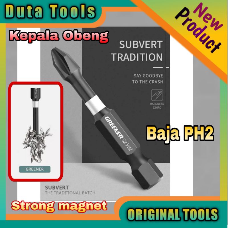 Jual Kepala Mata Obeng Magnetic Screwdriver Bit 65mm 1 PCS - PH2 ...