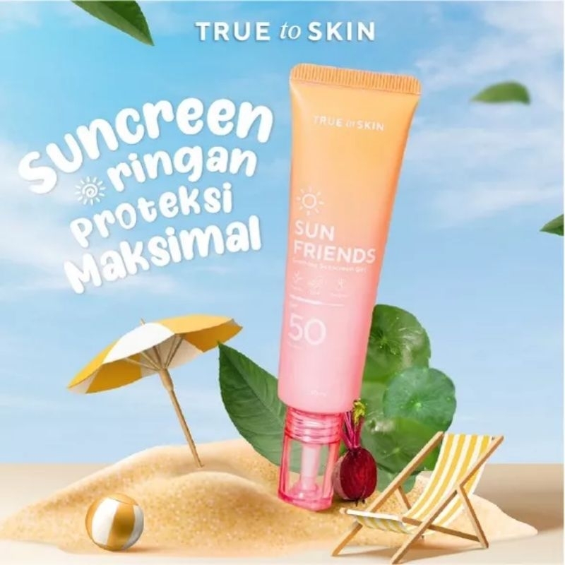 Jual True To Skin Sun Friends Sunscreen Soothing Gel SPF 50 PA ...