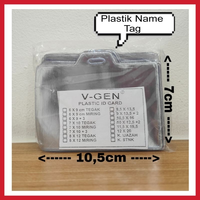 Jual PLASTIK MIKA NAME TAG ID CARD 100PCS | Shopee Indonesia