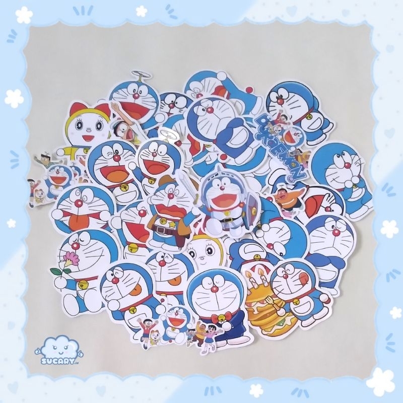 Jual [TERMURAH] Stiker Doraemon | Stiker Kartun Doraemon | Stiker Anti ...