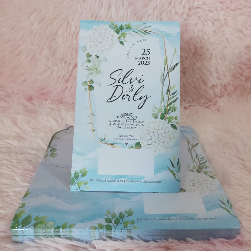 Jual Blangko Undangan Pernikahan INDIE 83 Per Lembar Tanpa Plastik ...