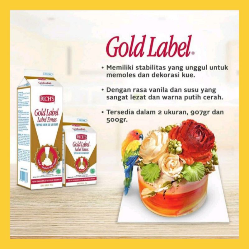 Jual RICHS GOLD LABEL 500 gr / WHIPPING CREAM ( Gosend Bandung ...