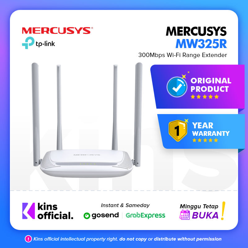 Jual Mercusys MW325R Wireless WiFi Router Range Extender 300Mbps ...