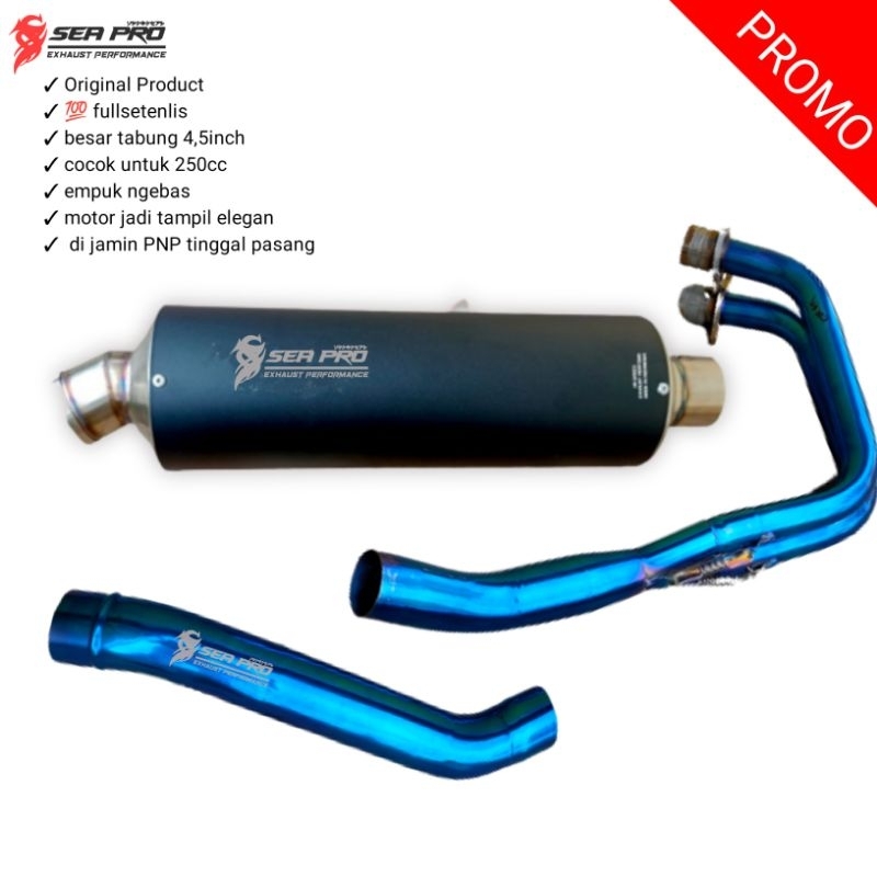 Jual Knalpot CBR 250RR Ninja 250fi Mt25 R25 Type V4-Long Original Sea ...