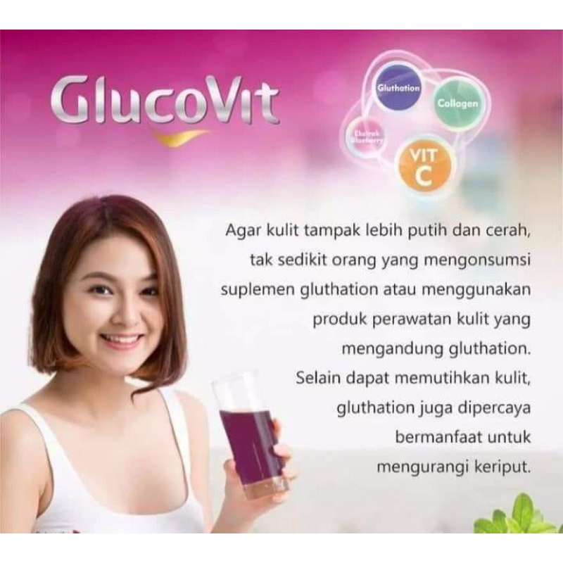 Jual Glucovit Collagen Ektrak Blueberry. Isi 8 Sachet. 1 Sachet 15 Gram ...