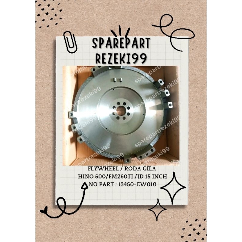 Jual Roda Gila / FlyWheel 15 INCH HINO Lohan 500 & FM260TI/JD | Shopee ...