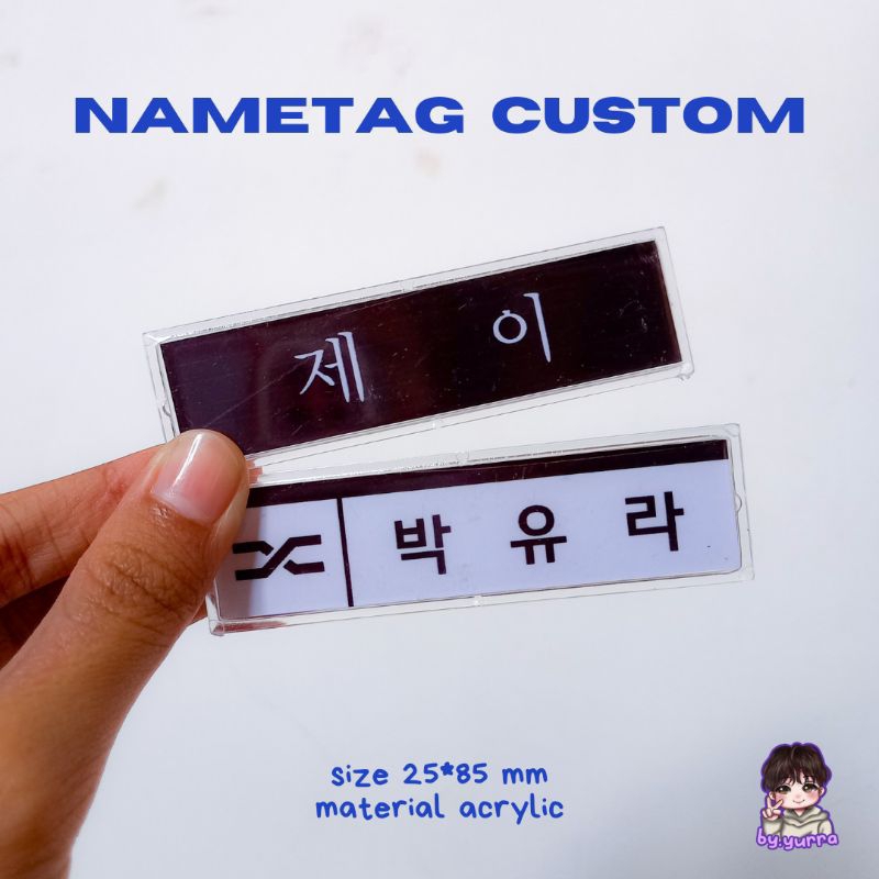 Jual NAMETAG CUSTOM - KOREA, THAI, JEPANG, ARAB, ETC [FREE CUSTOM ...