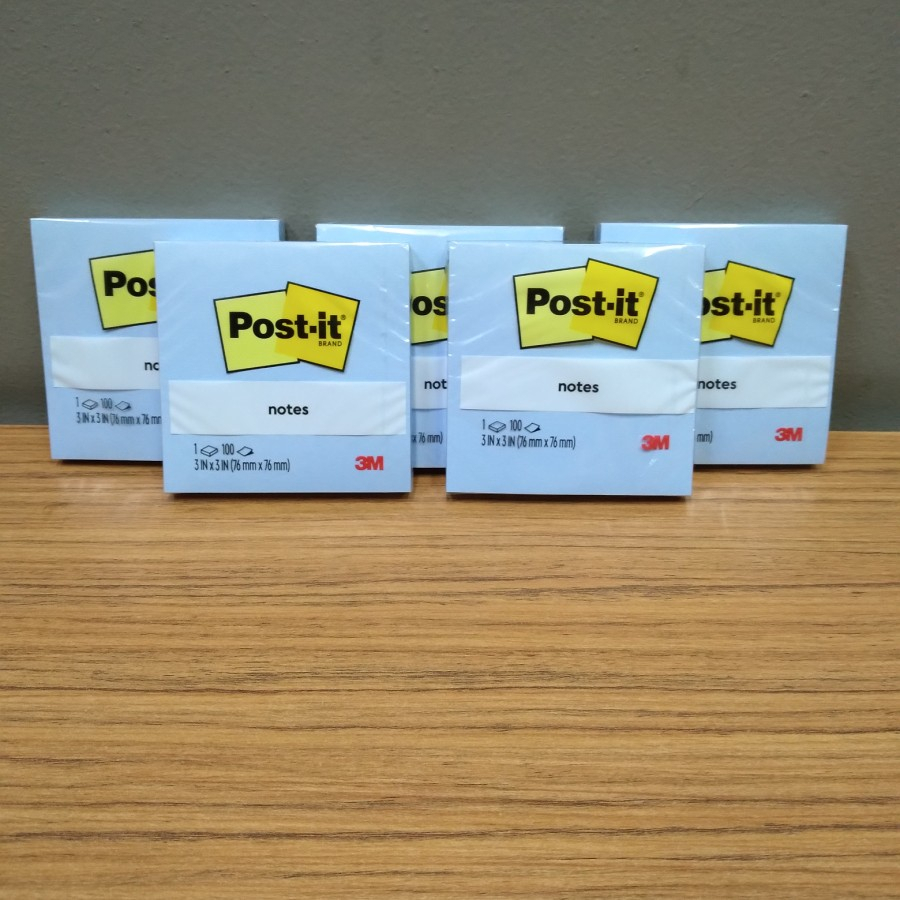 Jual 3M Post It 654-CB Cloud Blue Sticky Note 3 inch X 3 inch | Shopee ...