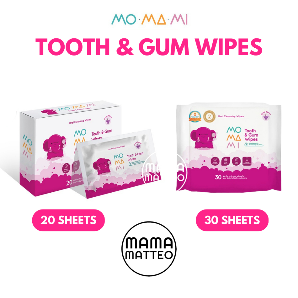 Jual MOMAMI Tooth & Gum Wipes 20 30 sheets / Tisu Tissue Basah Gigi ...