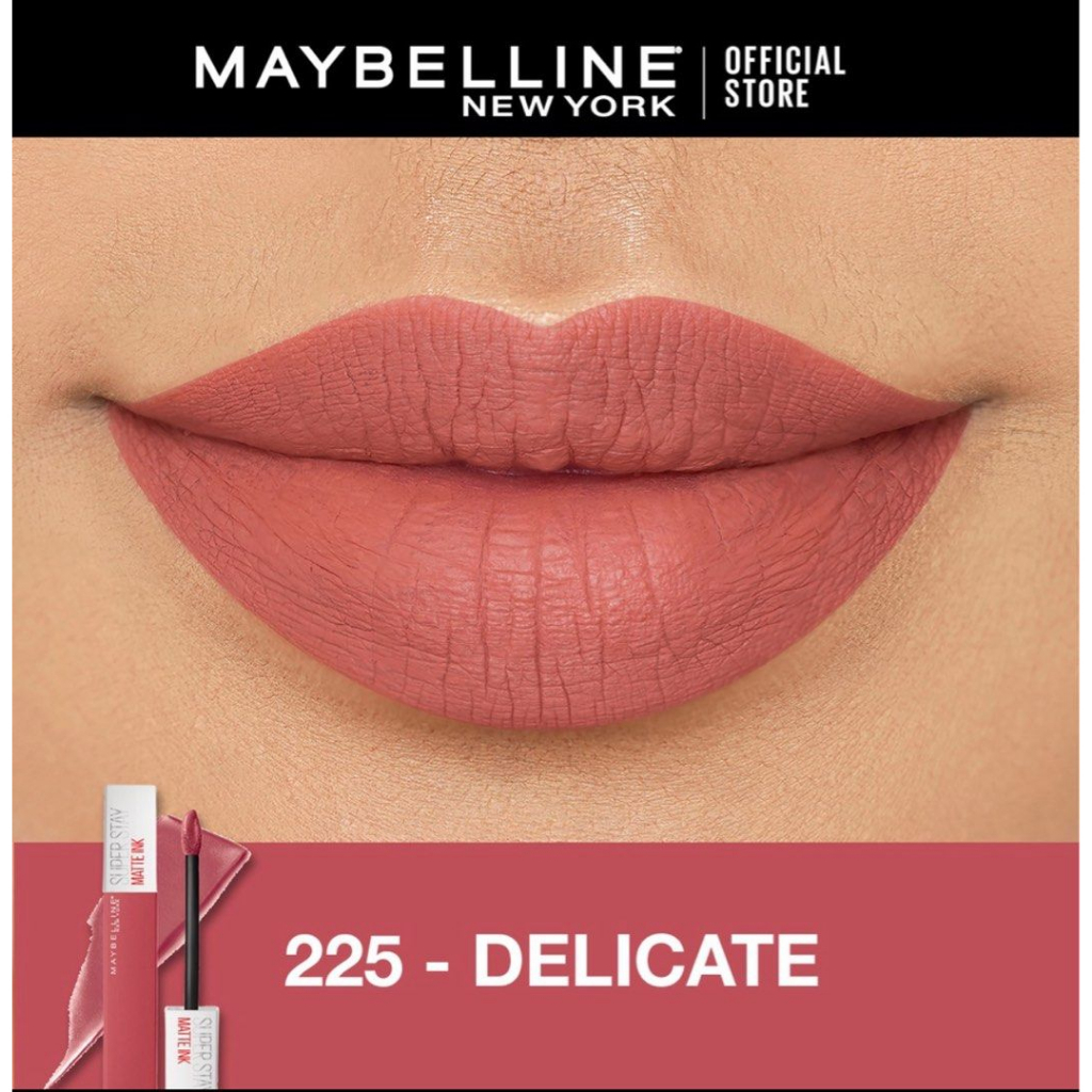 Jual MAYBELLINE Superstay Matte Ink Lipcream 225 Delicate | Shopee ...