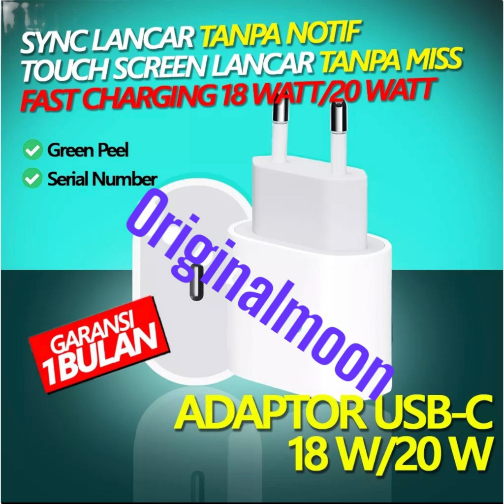 Jual ADAPTOR 18 Watt / 20 Watt FAST CHARGING USB C / CHARGER - Adapter ...
