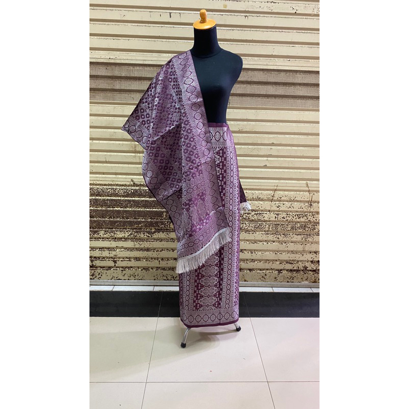 Jual kain songket + selendang / songket padang / songket sumatera barat ...