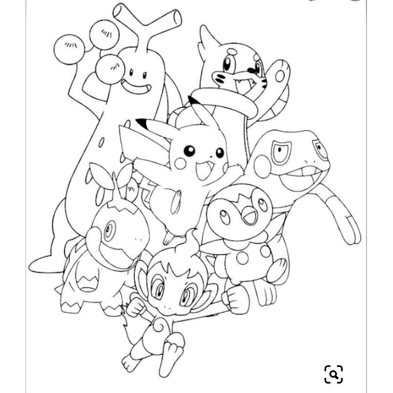 Jual POKEMON - Sketsa Mewarnai - Sketch - Gambar Pokemon - Coloring ...