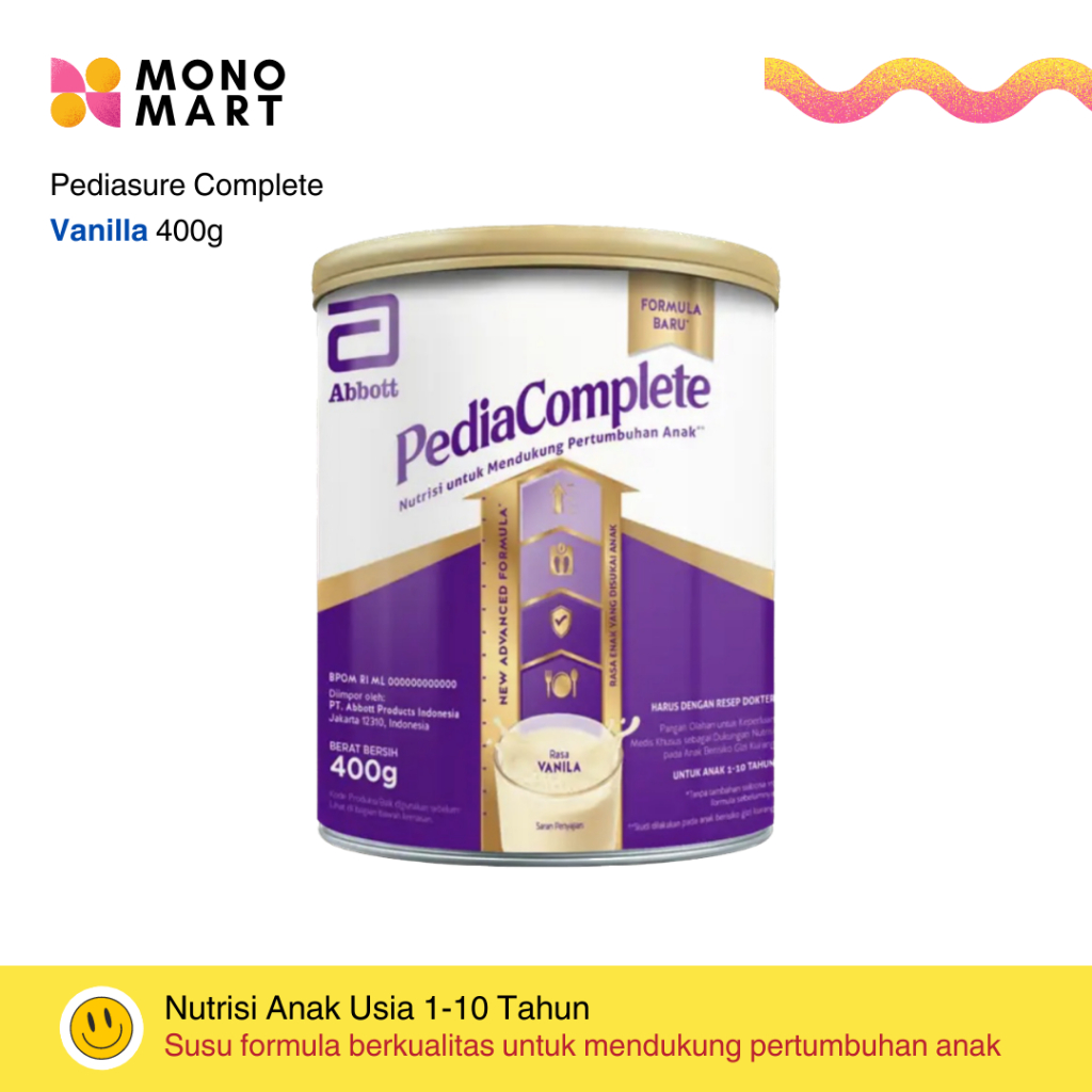 Jual Pediasure Complete Vanilla 400g | Shopee Indonesia