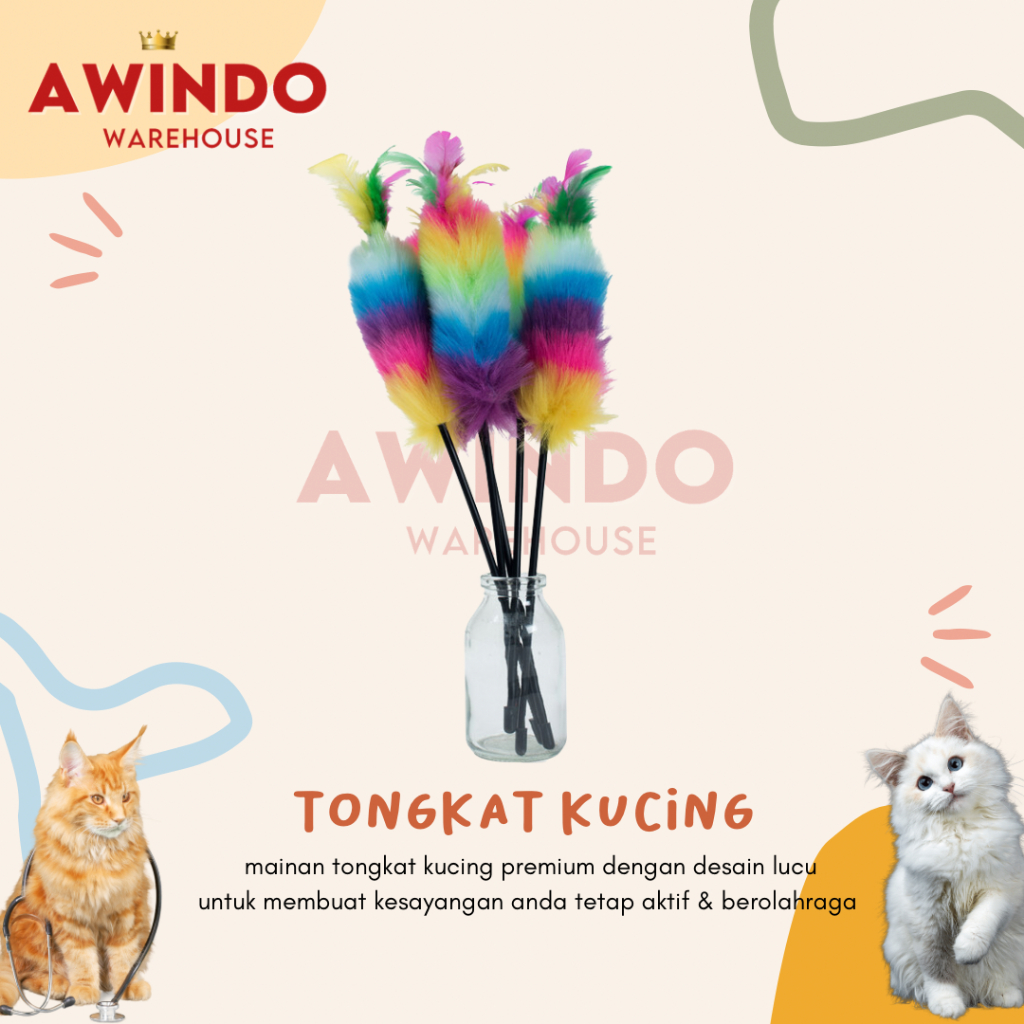 Jual TONGKAT MAINAN KUCING MOTIF 14 KEMOCENG - Premium Mainan Tongkat ...