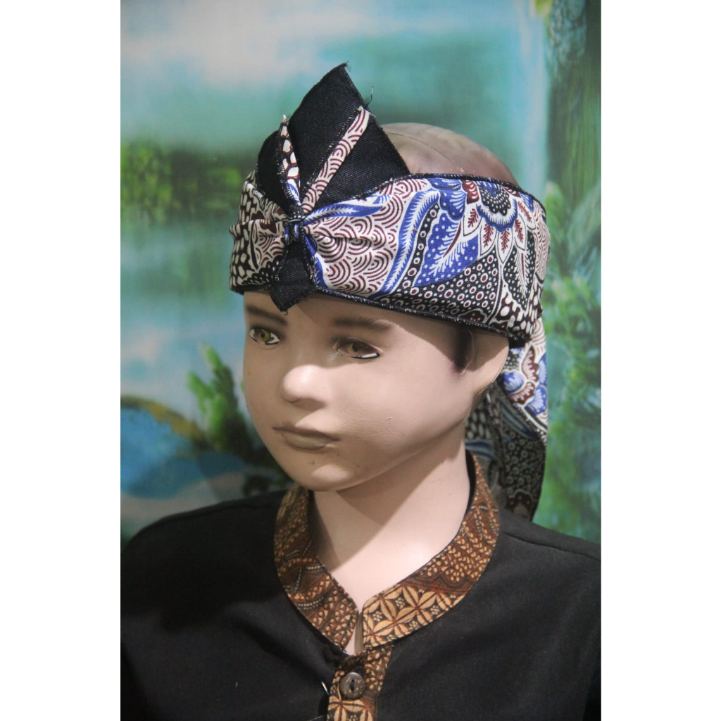 Jual iket kepala sunda jawa blangkon tradisional anak anak batik USIA 1-10 TAHUN atas bolong ...
