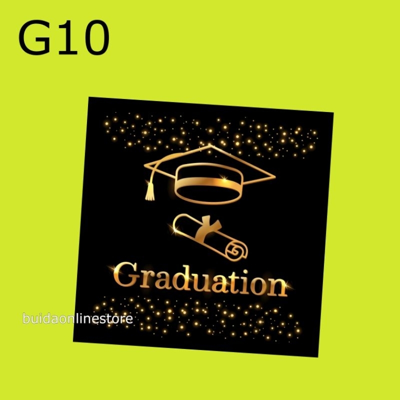 Jual Stiker Graduation Class Of sticker congratulations label wisuda ...