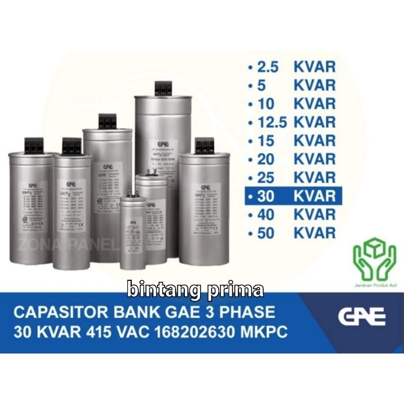 Jual Kapasitor / Capasitor Bank GAE 30 KVAR 415V 3 Phase 168202630 | Shopee Indonesia