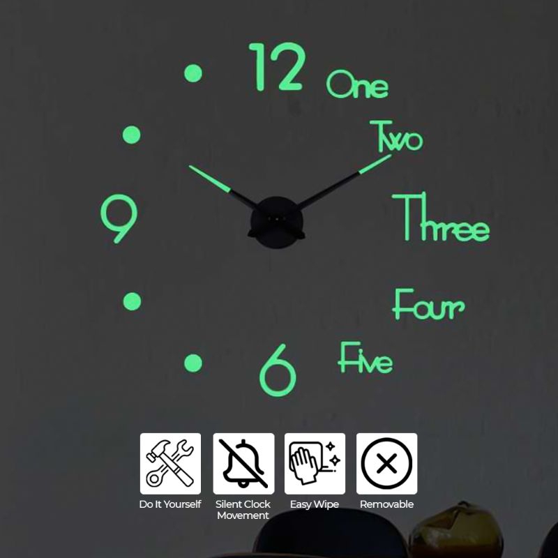 Jual Hiasan dinding jam dinding Jumbo taffware Jam diy Jam dinding unik ...