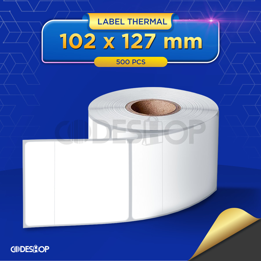 Jual Label Barcode 102 X 127 mm 1 Line Bahan Thermal CETAK RESI ...