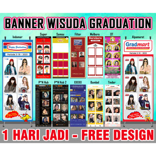 Jual CETAK SPANDUK WISUDA BANNER LULUS KULIAH GRADUATION BANER FREE ...