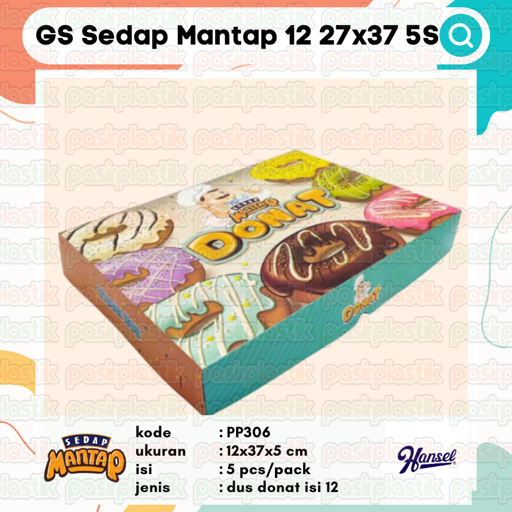 Jual GS Sedap Mantap 12 27x37 5S || PP306 || Dus ukuran donat isi 12 ...