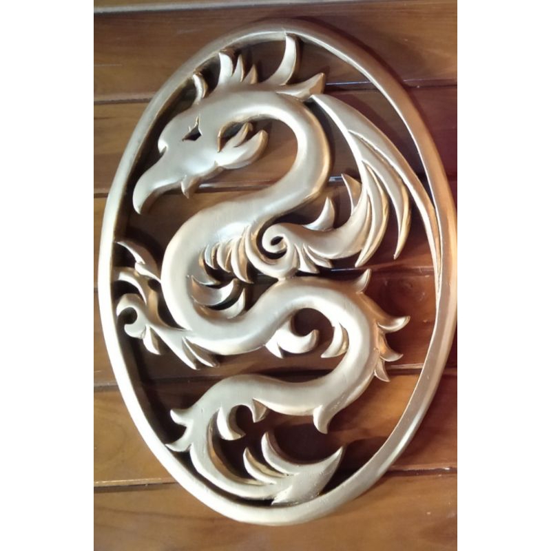 Jual hiasan dinding ukir naga | ukiran naga | hiasan dinding motif ...
