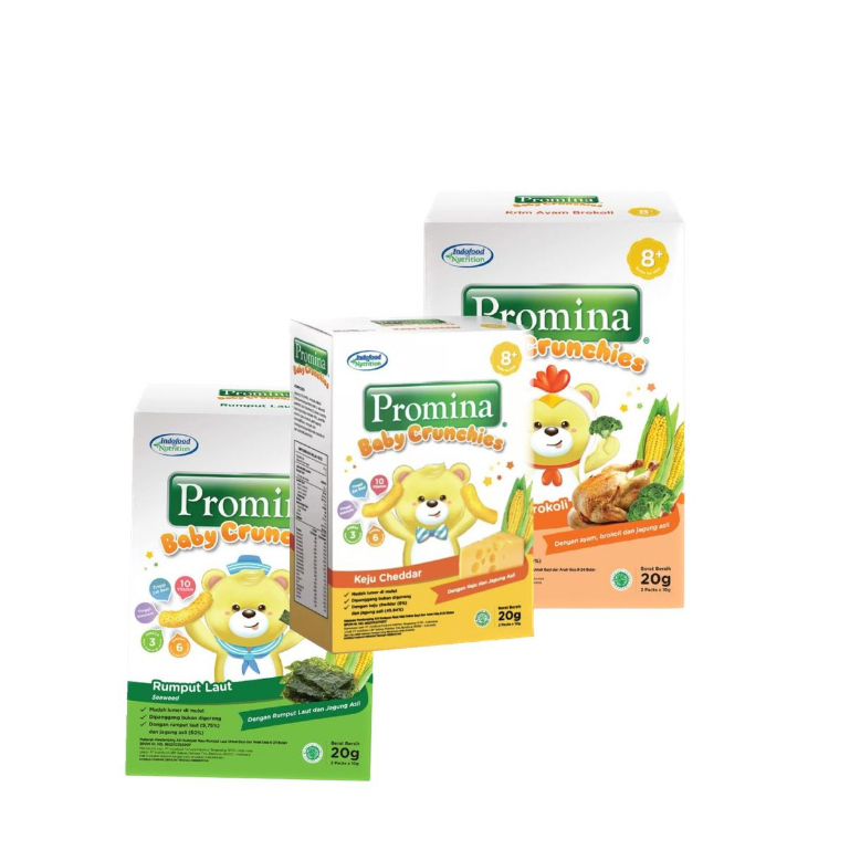 Jual Promina Baby Crunchies 20 Gram Keju Cheddar/ seaweed/ krim ayam brokoli [BISA COD | SAMEDAY ...