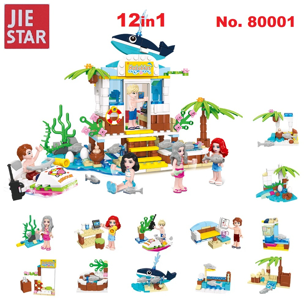 Jual Brick Block Jie Star 80001 1-12 Dream Town 12in1 ( Marine Rescue ...