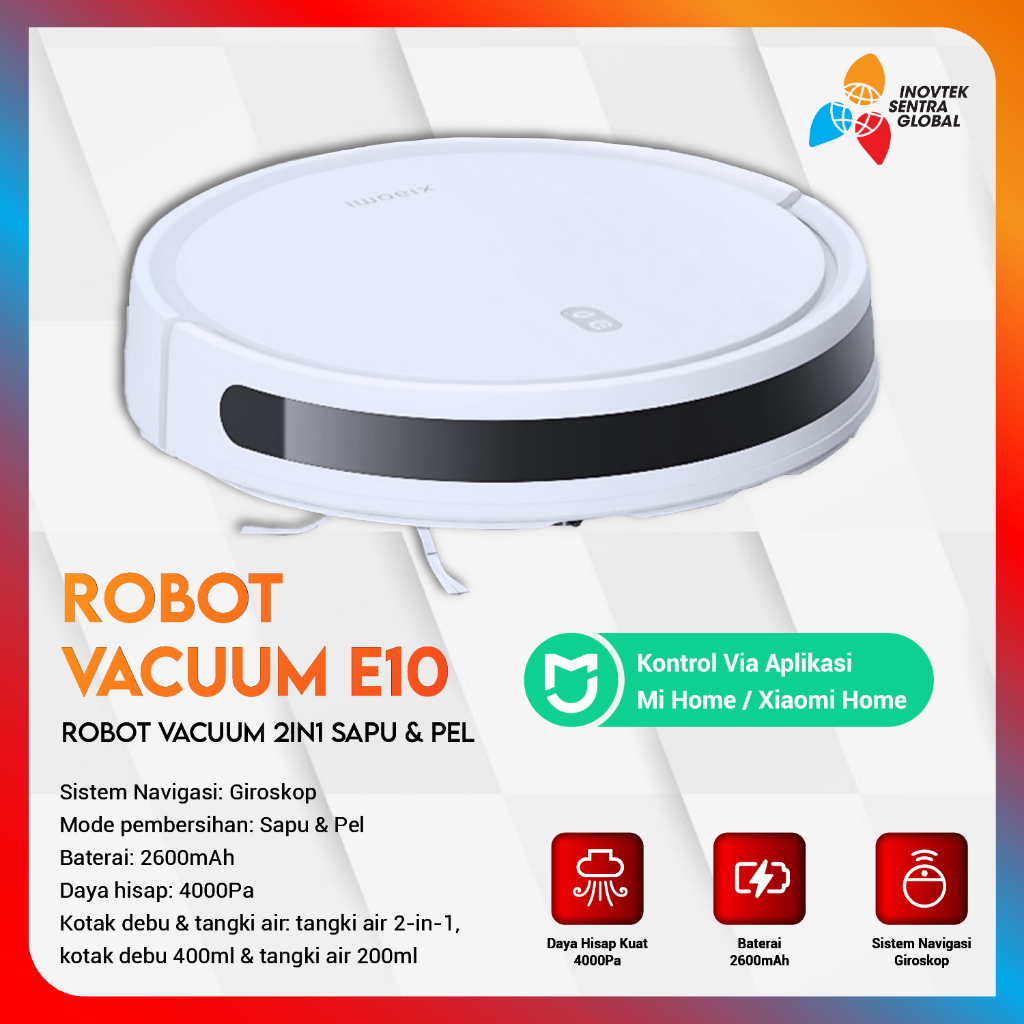 Jual Xiaomi Mi Robot Vacum Vacuum Cleaner E10 / Mop 2 Lite - Vakum ...