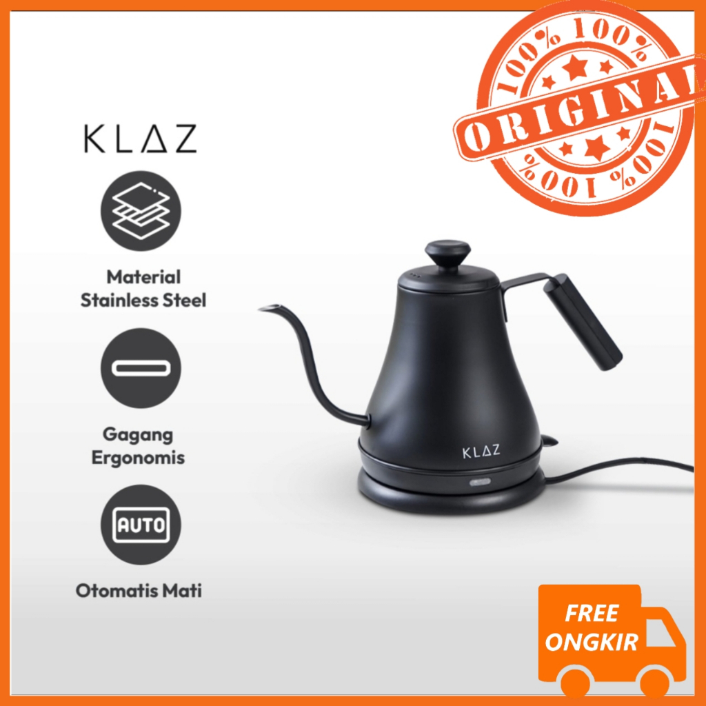 Jual Klaz 800 Ml Teko Listrik Gooseneck - Hitam | Shopee Indonesia