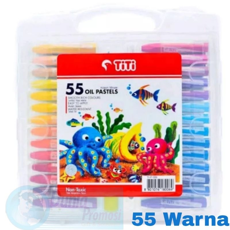 Jual Crayon Murah Model Titi & Joyko 55 Warna Oil Pastel Krayon Per Set ...