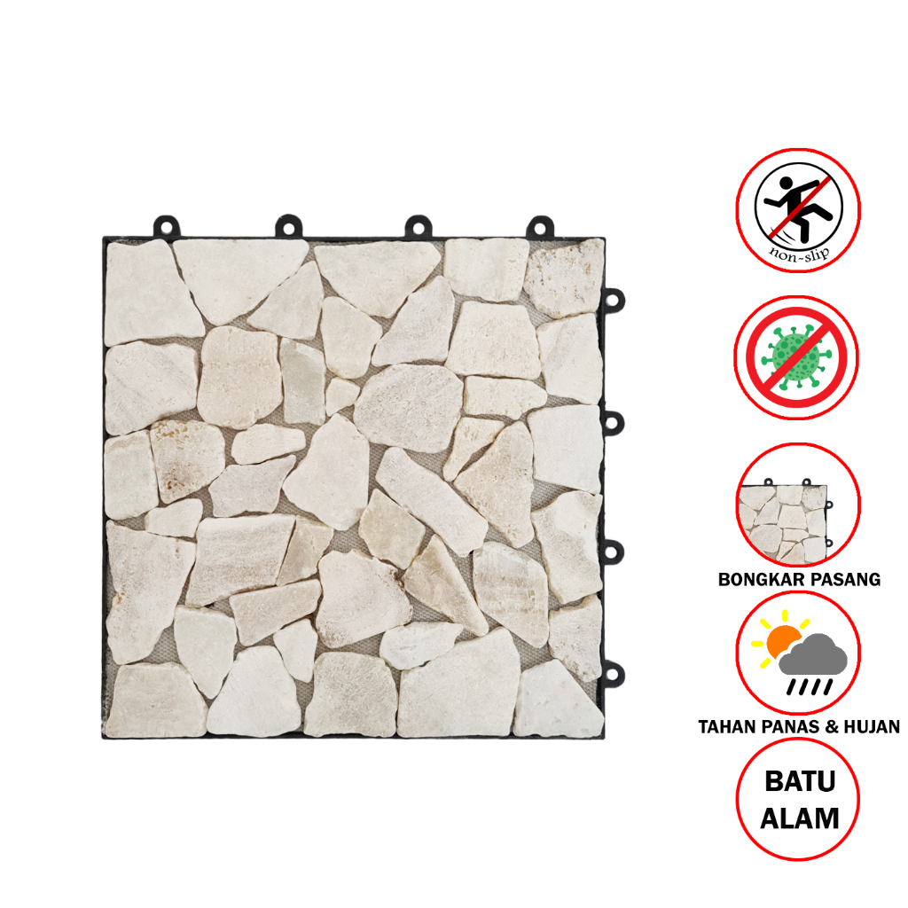 Jual Mulya Jaya Ubin Batu Alam Lantai Decking Tile Outdoor Indoor ...