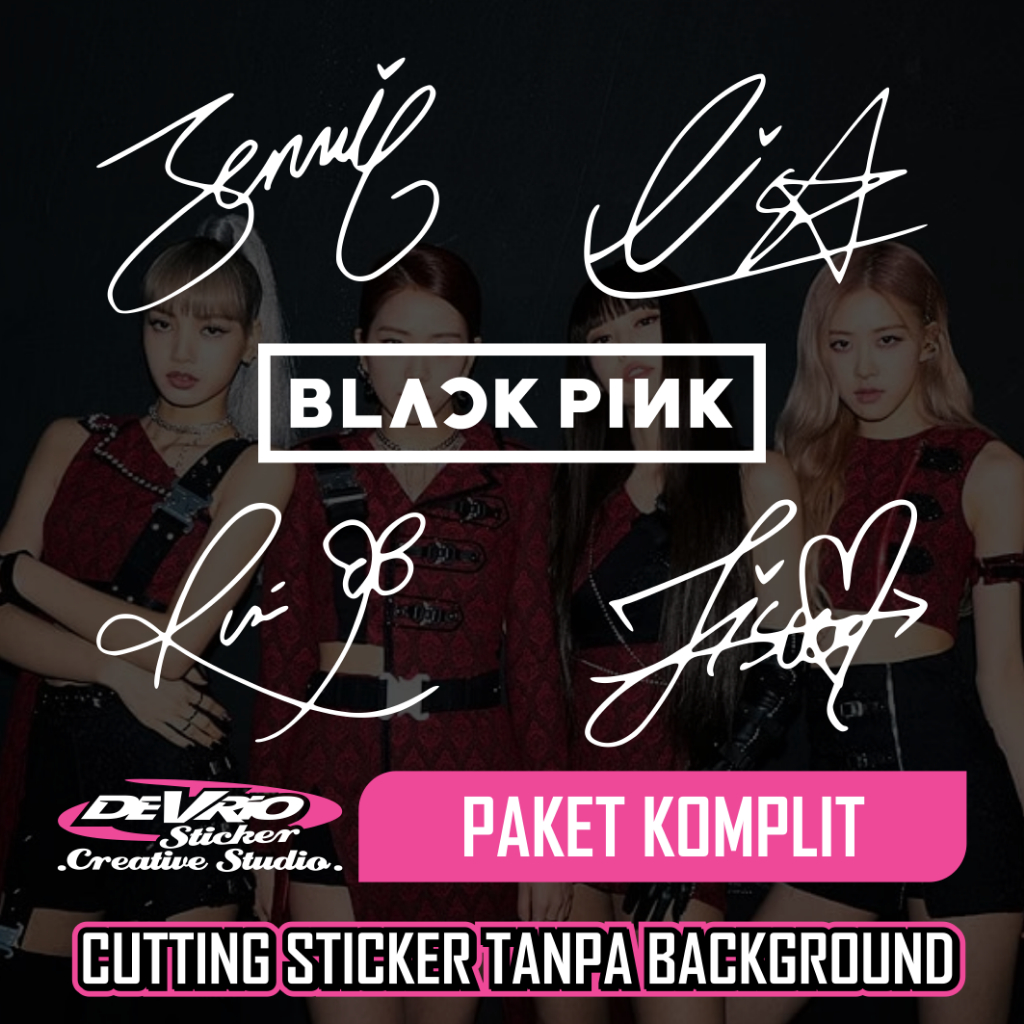 Jual Sticker Blackpink Tanda Tangan jenis Cutting Stiker Aksesoris ...