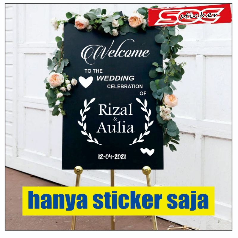 Jual Stiker Wedding / Pernikahan / Engagement / Welcome | Shopee Indonesia