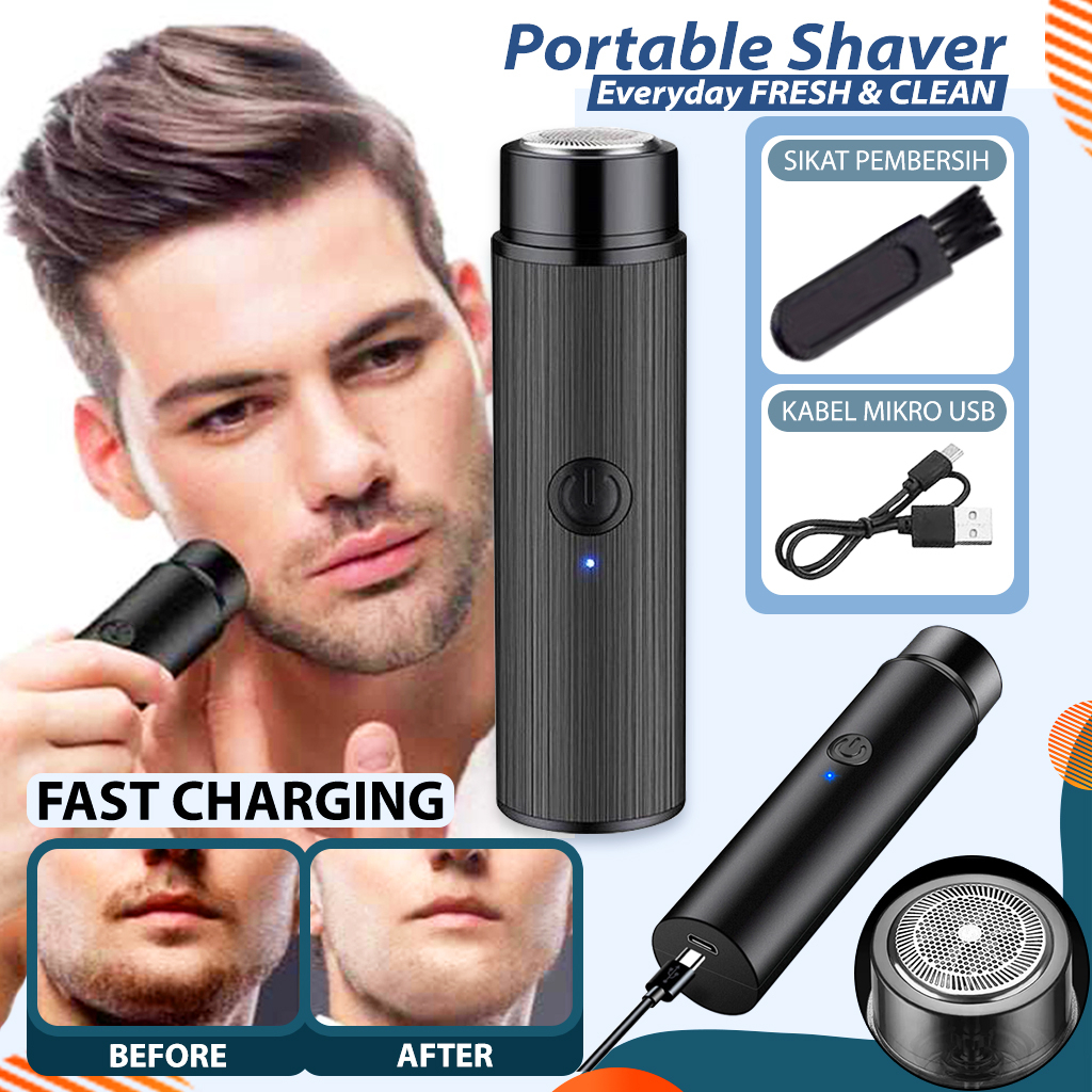 Jual Alat Cukur Mini Jenggot Kumis Elektrik Portable Dapat Di Cas ...