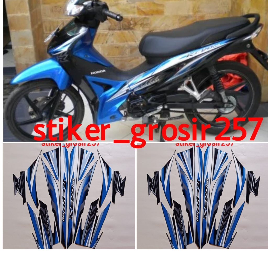 Jual STIKER STRIPING LIS LES BODY HONDA REVO ABSOLUTE CW 2011 HITAM ...
