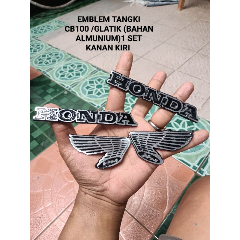 Jual logo tangki cb100/emblem tangki cb100 1set /emblem tangki cb100 ...