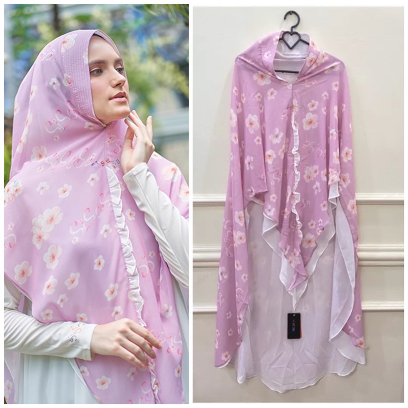 Jual Sale Sisesa khimar broken white pink | Shopee Indonesia
