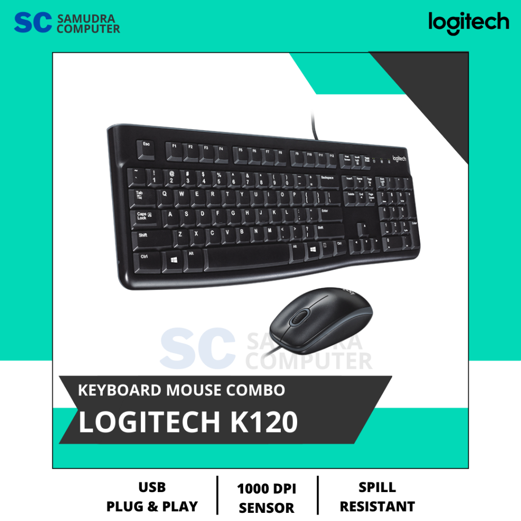 Jual Logitech MK120 Keyboard Mouse Combo | Shopee Indonesia