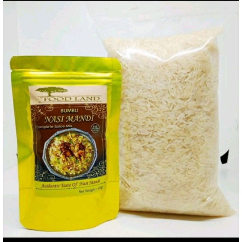 Jual PAKET NASI MANDI ( Beras Basmati 1Kg + Foodland Bumbu Instant ...