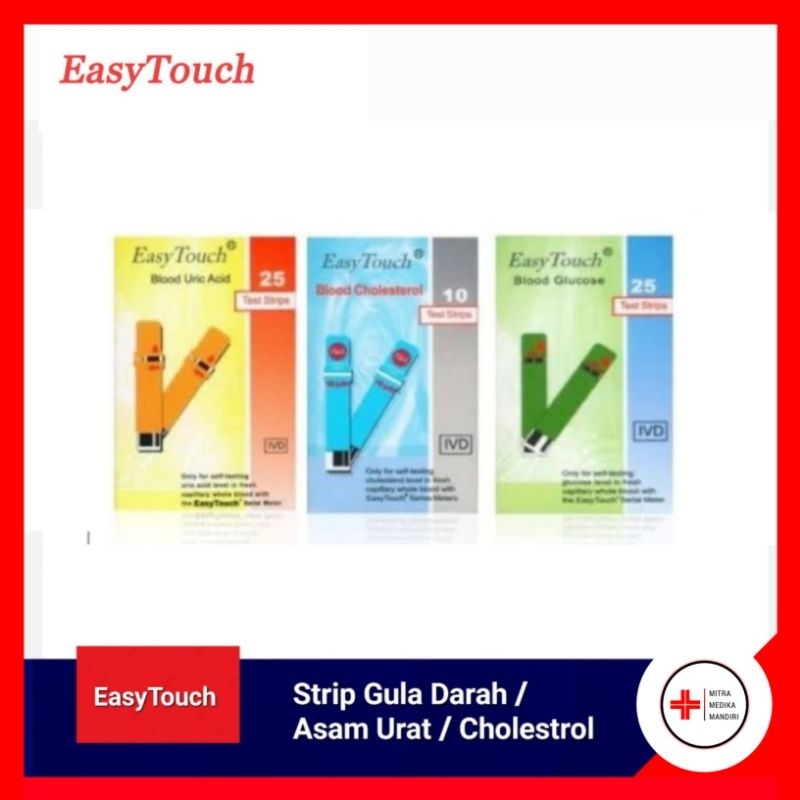 Jual Easytouch Stick Strip Gula Darah/Asam Urat/Cholestrol per botol ...
