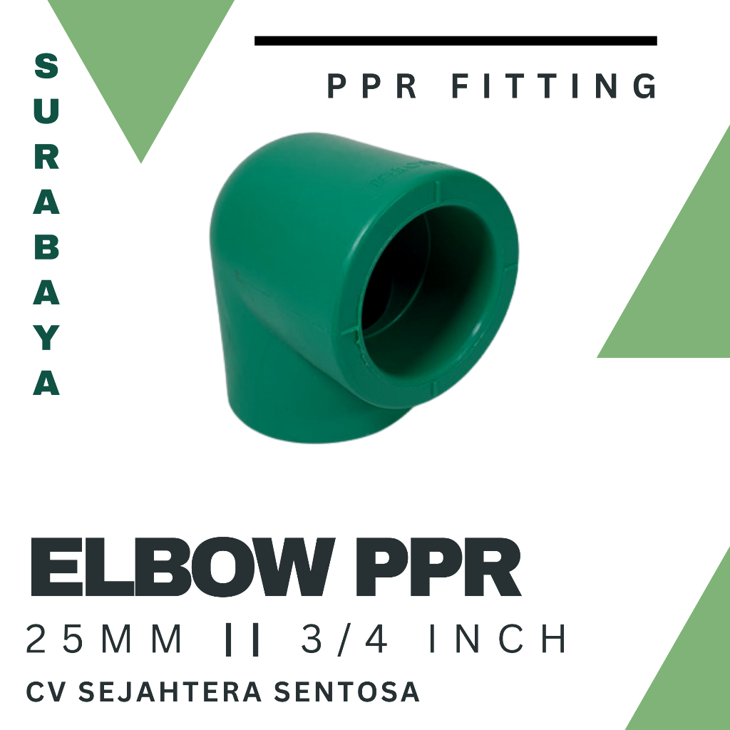 Jual Elbow PPR Lesso 90* 25mm 3/4" inch Fitting Knee Keni Sambungan ...