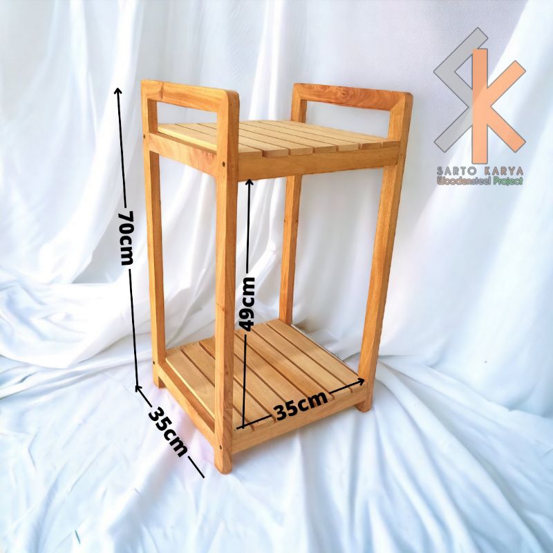 Jual Rak Susun Kayu Minimalis Serbaguna / Rak Dispenser, Galon, Rice ...