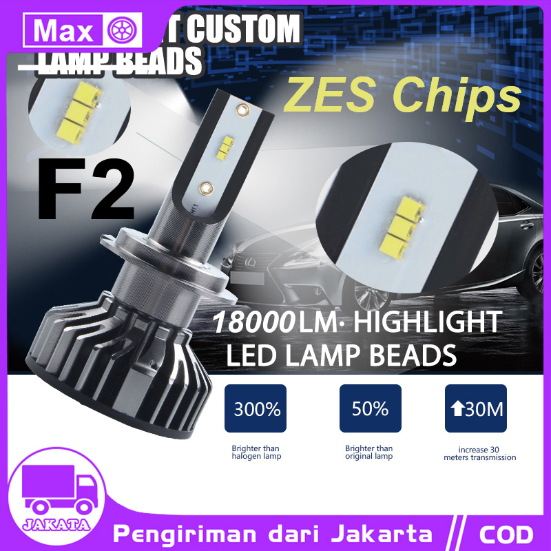 Jual LAMPU LED MOBIL 2pcs F2 ZES H4 H11 H1 H7 H16 H27 HB3 HB4 H8 H9 880 ...