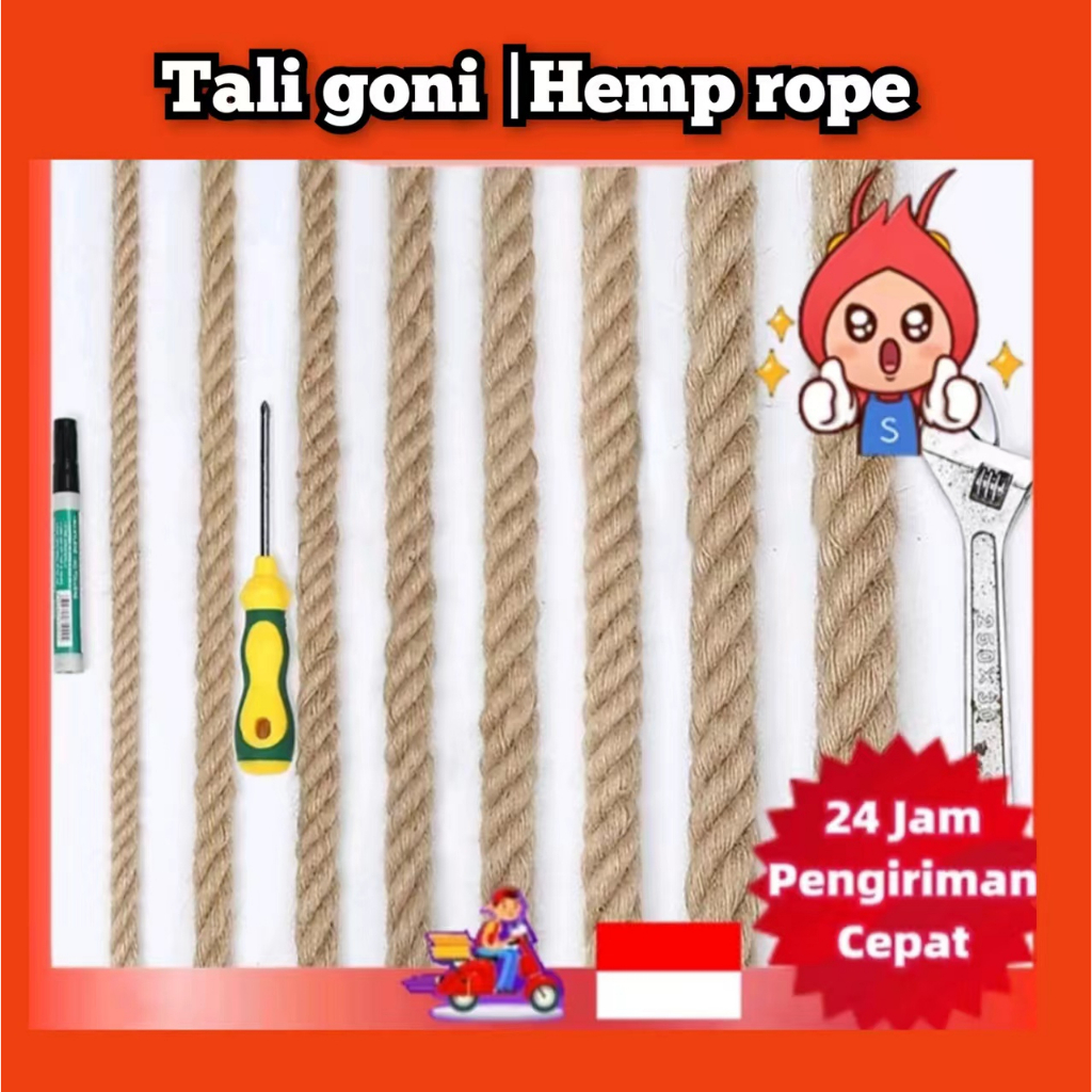 Jual Tali rami tali goni 8mm dan 10mm tarik tambang / Garukan kucing ...
