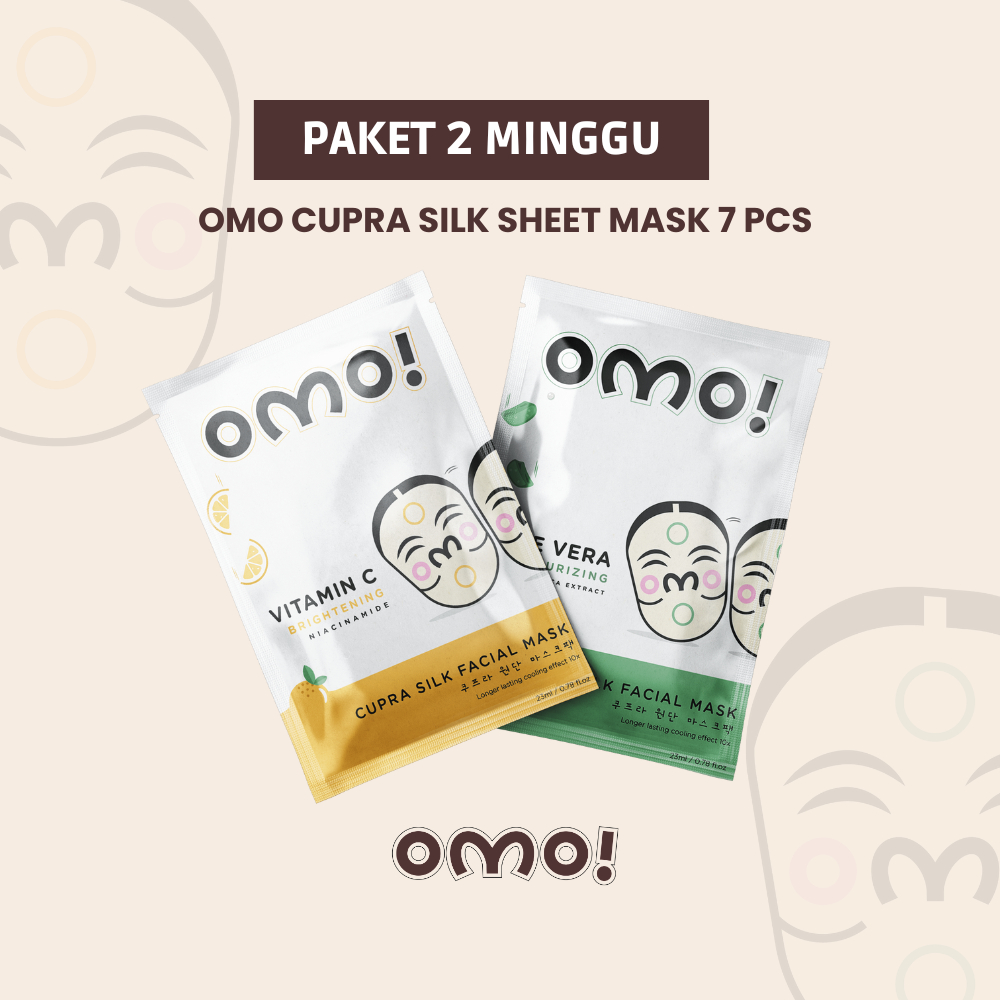 Jual Paket 2 Minggu - Masker Wajah Korea OMO! Sheet Mask ( 7 pcs ...